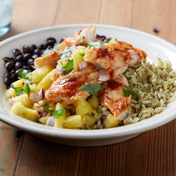 Cod Burrito Bowl with Pineapple Salsa Recipe | Big Y